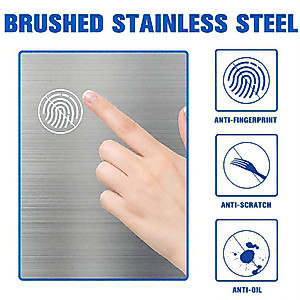 Stainless Steel 13 Gallon Touchless Trash Can with Lid, Automatic Kitchen Smart Motion Sensor Trash Garbage Bin, Anti-Fingerprint Mute Designed Trash Bin for Kitchen Living Room Office (Silver)