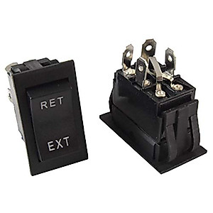 Trailer Power Jack Switch Replacement for LCI Lippert Recpro F2C and Others - 4 Pin, 4 Wire, Polarity Reversing (1 pack)