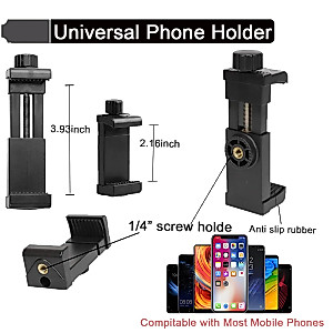 HYCZAAE Phone Chest Mount Harness & Head Strap for All iPhones - Stable & Secure - Hands Free - Travel Accessories Kit for Filming Video, POV/VLOG, Fishing, Biking - Body Camera Mount for All GoPro