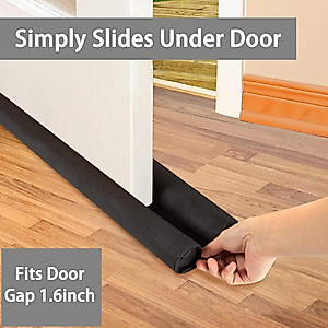 Draft Door Stopper 36 Inches, Draft Guard for Interior Door, Heavy Duty Door Sweep, Sound Proof Reduce Noise Keeping Warm in and Cold Out, Thicker Door Draft