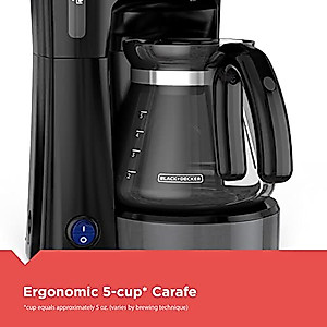 BLACK+DECKER™ 4-in-1 5-Cup* Coffee Station Coffeemaker, Black Stainless Steel