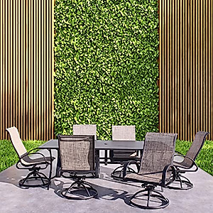 Courtyard Casual Santa Fe Collection Sling Swivel Rockers 2 Piece Set, Java