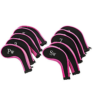VGEBY1 Iron Head Covers, 10Pcs Neoprene Waterproof Wear Resistant Putter Protector Case Golfer Accessory()