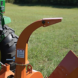 Titan Attachments 3 Point PTO Driven 4"x 10" Wood Chipper Shredder Mulcher, Adjustable Exit Chute, Up to 40HP, 25" Rotor, Easy to Mount, Accepts Entire Trees