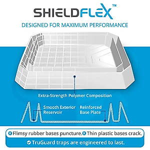 Bed Bug Trap — 4 Pack | TruGuard XL Bed Bug Interceptors (White) | Extra Large Bed Bug Traps for Bed Legs | Reliable Insect Detector, Interceptor, and Monitor for Pest Control and Treatment