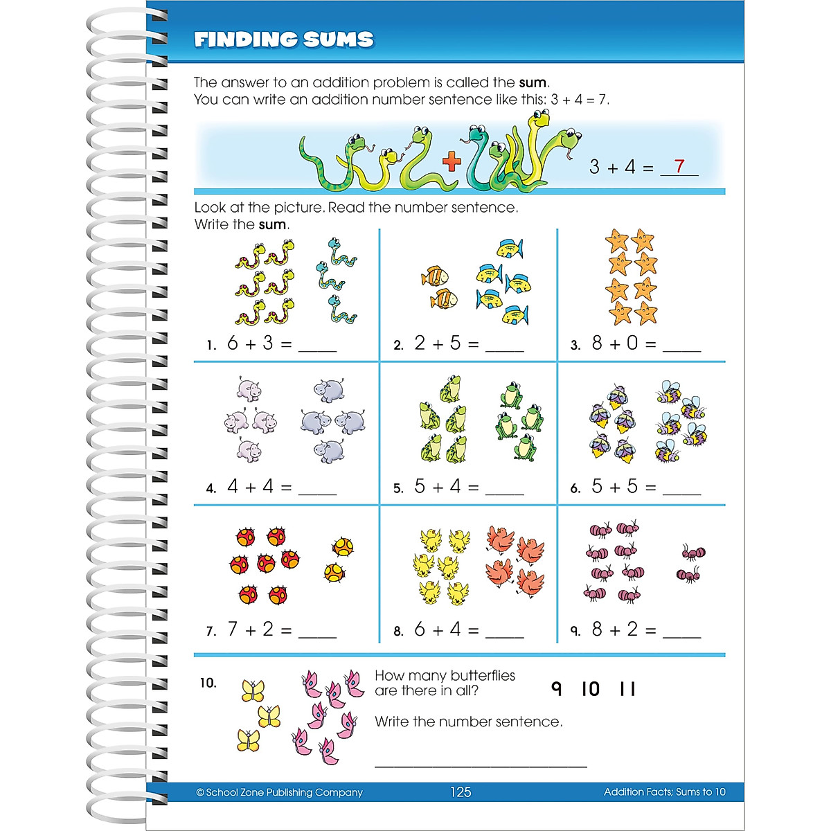 School Zone - Big Second Grade Workbook - 320 Spiral Pages, Ages 7 to 8, 2nd Grade, Word Problems, Reading Comprehension, Phonics, Math, Science, and More (Big Spiral Bound Workbooks)