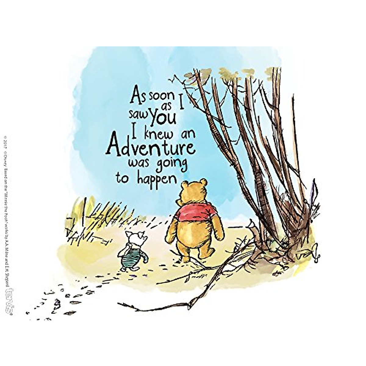 Tervis Plastic Made in USA Double Walled Disney - Winnie the Pooh Adventure Insulated Tumbler Cup Keeps Drinks Cold & Hot, 24oz, Lidded