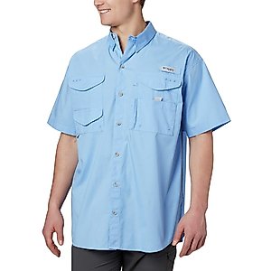 Columbia Men's Bonehead Short Sleeve Shirt, White Cap, Large