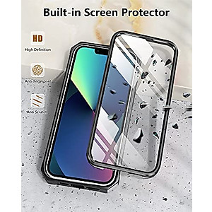 SOiOS for iPhone 13 Pro Max Case: Built in Kickstand - Military Grade Shockproof Durable Protective Phone Cover | Heavy Duty Drop Proof Full Protection TPU Bumper Hard Rugged Case 6.7 inch 2021 Black