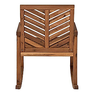 Outdoor Chevron Rocking Chair - Brown