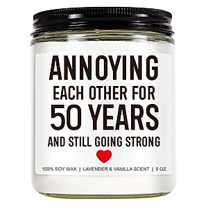 Younift 50 Years Candle, 50th Wedding Anniversary, Gifts for Parents, 50th Anniversary, Gifts for Couple, 50 Year Anniversary, Gifts for Husband, Wife, Friends, Funny Gifts, Golden Anniversary