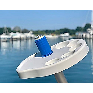 Sqoozie Non-Tipping Insulated Boat Can Holder (Island Blue, Standard)