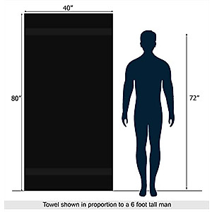 COTTON CRAFT Hotel Spa Luxury Bath Sheet - 2 Pack - Oversized Extra Large 40 x 80 - Heavyweight 700 GSM 2 Ply Ringspun Cotton - Soft Absorbent Everyday Use Home Bath Easy Care Towel Set - Black