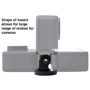 CHRONOS Aluminum Alloy CNC Metal GoPro Tripod Adapter Mounts/Monopod Mount with Aluminum CNC Thumb Screw for Go Pro Cameras, DJI Osmo Action, & Insta 360 One. Great for attachments and Clamps