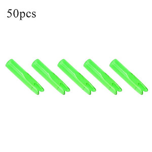 Archery Arrows Nocks for 6mm Shaftment Hunting Target Shooting 50Pcs Red Blue Green (Green)