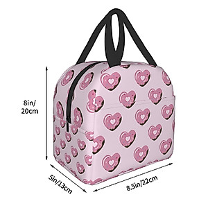 Cute Donut Lunch Box Insulated Lunch Boxes Waterproof Lunch Bag Eusable Repeat Lunch Tote