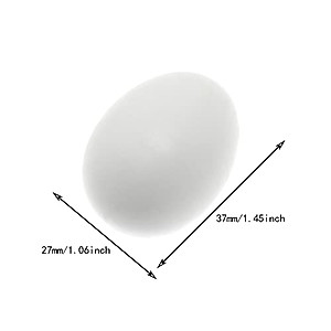 Maxmoral 12pcs Fake Eggs Plastic False Pigeon Eggs for Hatch Breeding Supplies Solid Pigeon Fake Egg Pigeon Hatching Supplies