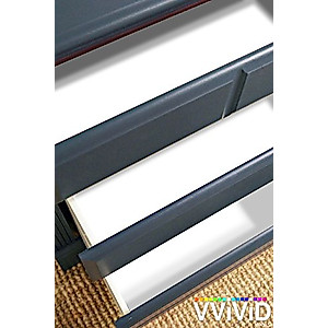 VViViD White Laminated Vinyl Wrap Sheet Roll Self-Adhesive Underlayer Waterproof Drawer Shelf Liner Rolls (2 Rolls (17.9 Inch x 54 Inch))