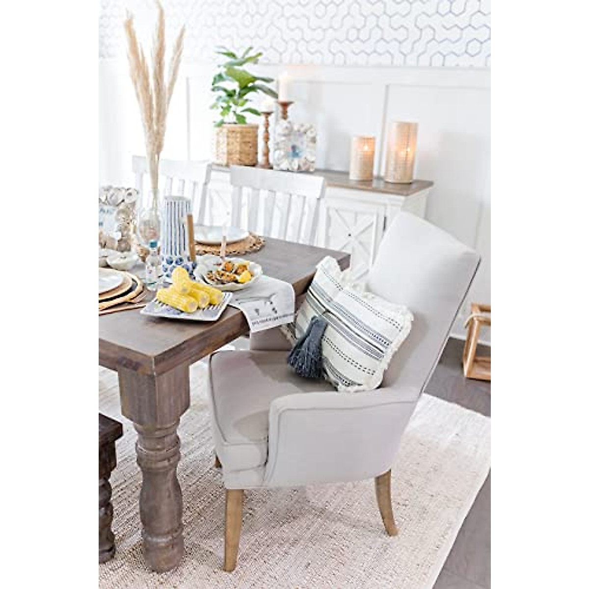 Mud Pie Tassel Fringe Pillow, Lumbar