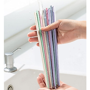 SUPJOYES 5 Pairs Fiberglass Chopsticks, Multicolor Reusable Chop Sticks Japanese Style, Non-Slip Chopsticks Gift Set Dishwasher Safe, 9 1/2 Inches