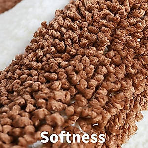 Vodiver Cute Bathroom Rugs Mat, Bath Mats for Bathroom Non Slip, Ultra Soft Washable and Super Absorbent Bath Rugs for Tub, Shower (Brown, Samll)