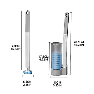 Toilet Brush Toilet Bowl Cleaner EcoFriendly With Removable Holder Refill Brush Heads Environment Safe Toilet Brush Public Restroom Toilet Brush Household Cleaning Tool Bathroom Cleaning