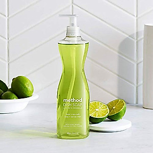 Method Dish Soap, Lime + Sea Salt, Biodegradable Formula, Tough on Grease, 18 Fl Oz (Pack of 1)