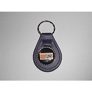 1960's SUNBEAM TIGER VINTAGE LOGO LEATHER KEYCHAIN - PURPLE