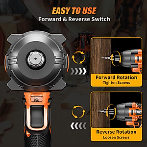Cordless Impact Wrench, 900Ft-lbs (1200N.m) 1/2" Brushless Impact Gun, 21V High Torque Power Impact Driver, 2x4.0Ah Batteries Electric Impact Motor Variable Speeds for Car/Truck RV/Mower