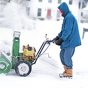 OZERO Winter Gloves, -20°F(-29℃) Cold Proof Thermal Work Glove - Deerskin Suede Leather Palm and Polar Fleece Back with Heatlok Insulated Cotton - Hands Warm in Cold Weather for Women and Men