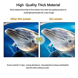 Ochine Projector Screen Home Projection Movies Screen Outdoor Indoor Support Double Sided Projection Foldable Anti-Crease Portable Home Theater Screens for Home, Party, Office, Classroom