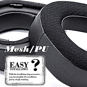 ZIXUANCUSHION HS80 Ear Pads Compatible with HS80 RGB Headset - HS80 Ear Cups/1.18 Inches Thick/Memory Foam Ear Cushions (Mesh/PU)
