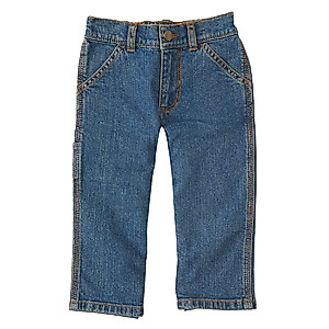 Carhartt Baby Boys Loose Fit Utility Jeans, Denim Medium Wash, 24 Months