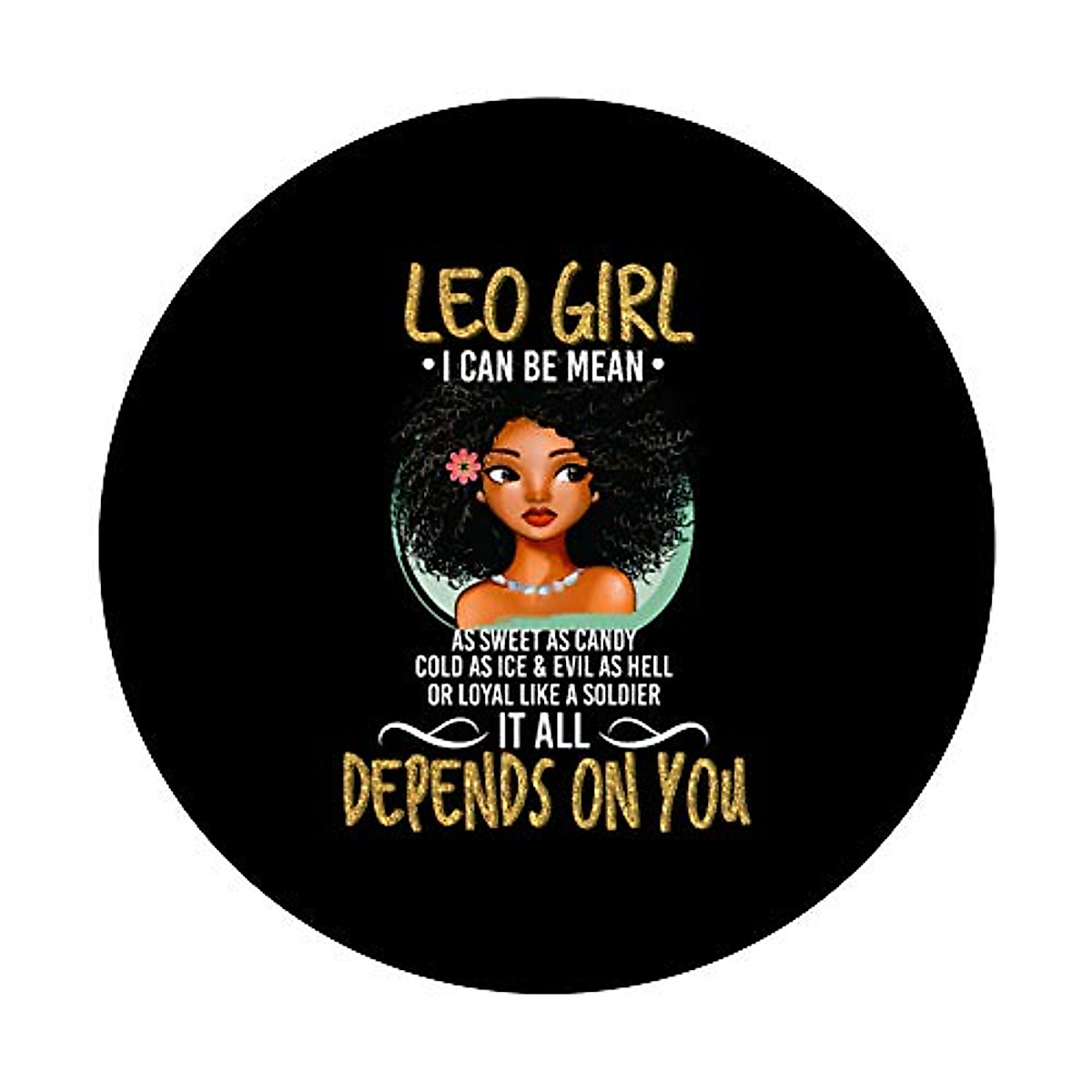 Leo Zodiac Shirt for Women Leo Girl PopSockets Grip and Stand for Phones and Tablets