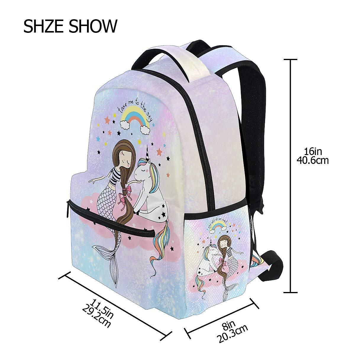 Wamika Mermaid Dab Unicorn Kids Backpack School Bookbags Girls Boys