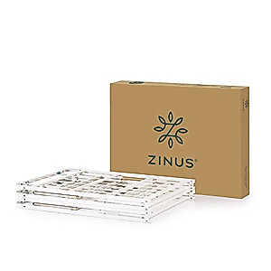 ZINUS SmartBase Tool-Free Assembly Mattress Foundation / 14 Inch Metal Platform Bed Frame / No Box Spring Needed / Sturdy Steel Frame / Underbed Storage, White, Cal King