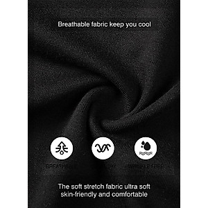 JMIERR Men's 3 Pack Cotton Hipster Hip Hop Longline Crewneck T-Shirt, Short Sleeve Gym Workout Athletic T Shirts for men Pack,M, Black/Black/Black