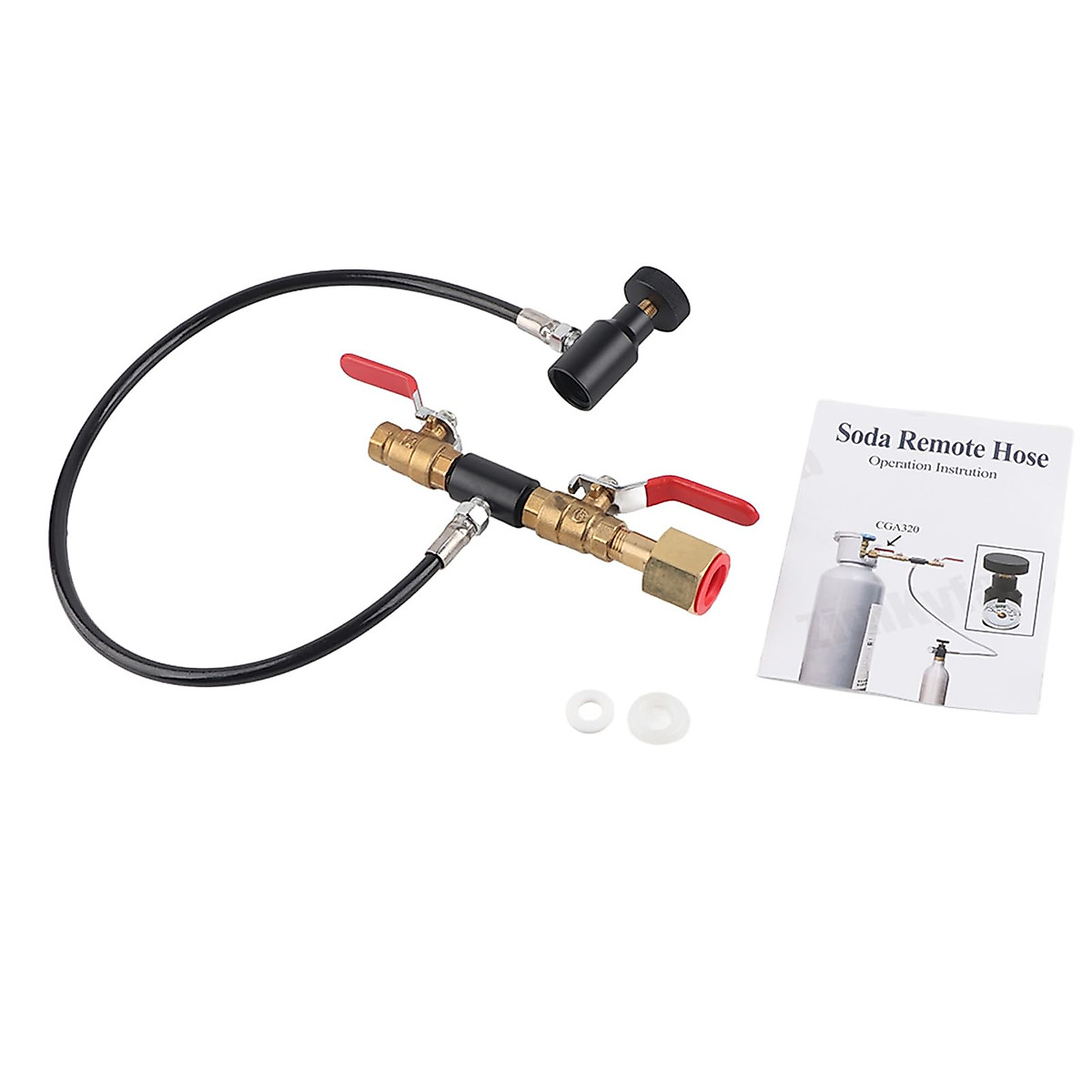 CO2 Cylinder Refill Station Filling Charging Adapter Tool Bottle CO2 Accessories for Soda Maker Home Machine(24 inch-G1/2),soda water parts