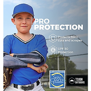 Tough Outdoors Sports Compression Arm Sleeves for Men & Women - Youth, Kids Basketball Shooting Sleeves - Football, Baseball