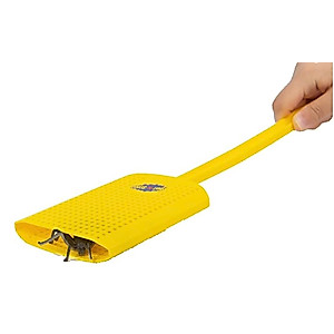 Swat-N-Scoop, Heavy Duty Fly Swatter and Spider Catcher and Release. Insect Fly Catchers for Inside Home. House Fly Swatter or Humane Bug Catcher with Built in Insect Scoop. (3pk, Yellow)