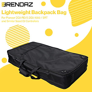 BRENDAZ Lightweight Backpack Bag Case Carry on Compatible with Pioneer DDJ-REV7, DDJ-1000 / SRT and Similar Sized DJ Controllers