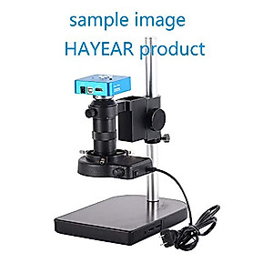 HAYEAR Lab Bracket Industry Stereo Digital Microscope Platform Camera Table Stand 50mm and 40mm Dual Ring Holder Gear