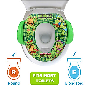Nickelodeon TMNT "Half Shell" Soft Potty Seat and Potty Training Seat - Soft Cushion, Baby Potty Training, Safe, Easy to Clean
