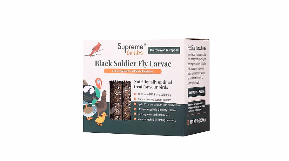 Supreme Grubs Natural Black Soldier Fly Larvae for Chickens, 85X More ...