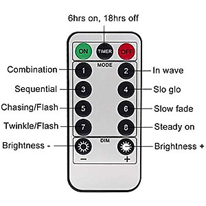 nircsom Fairy Lights Battery Christmas String Lights, 66Ft 200 LED Waterproof Remote Timer Control Copper Wire Lights, Fairy Lights Decoration String Lights for Patio Garden Yard Party Wedding