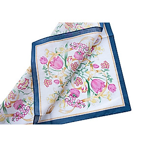 CoCoUSM Ladies Retro Style Vintage Floral Print Cotton Handkerchiefs 6PCS