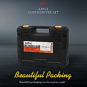 HORUSDY 43-piece Screwdriver Set, Include Phillips, Slotted, Pozidriv, Hex, Torx, and Magnetizer demagnetizer Precision Screwdriver Set for Tools for Men