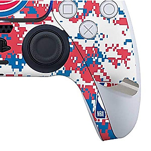 Skinit Decal Gaming Skin Compatible with PS5 Controller - Officially Licensed NBA Detroit Pistons Digi Camo Design
