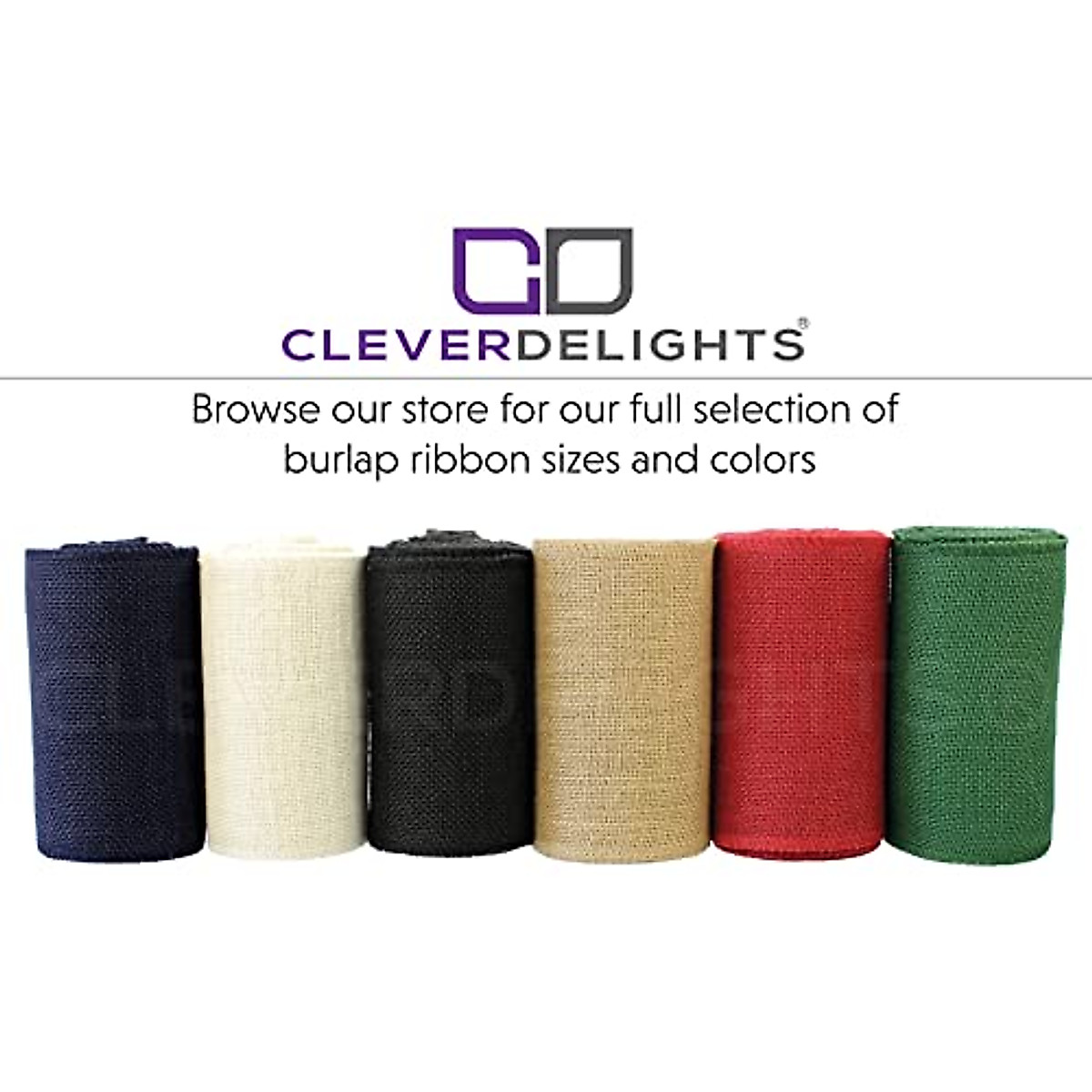 CleverDelights 6" Red Burlap Roll - Finished Edges - 10 Yards - Jute Burlap Fabric
