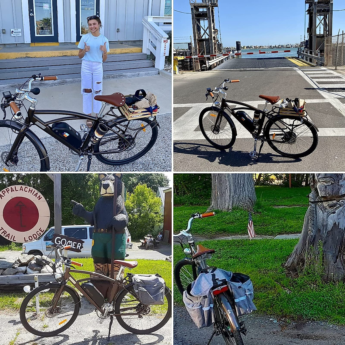 Sarahbridal Commuter Electric Bike for Adults, City Cruiser Ebike 500W Powerful Brushless Motor Cargo, 20+MPH, 50+Miles, 28" Electric Bicycle with Removable 48V 12.8Ah Larger Battery 7-Speed